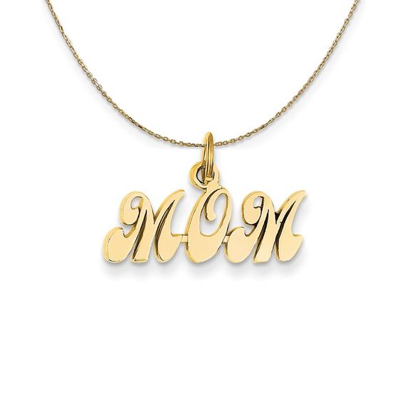 Black Bow Jewelry Co. | Jewelry | 4k Yellow Gold Fancy Script Mom ...